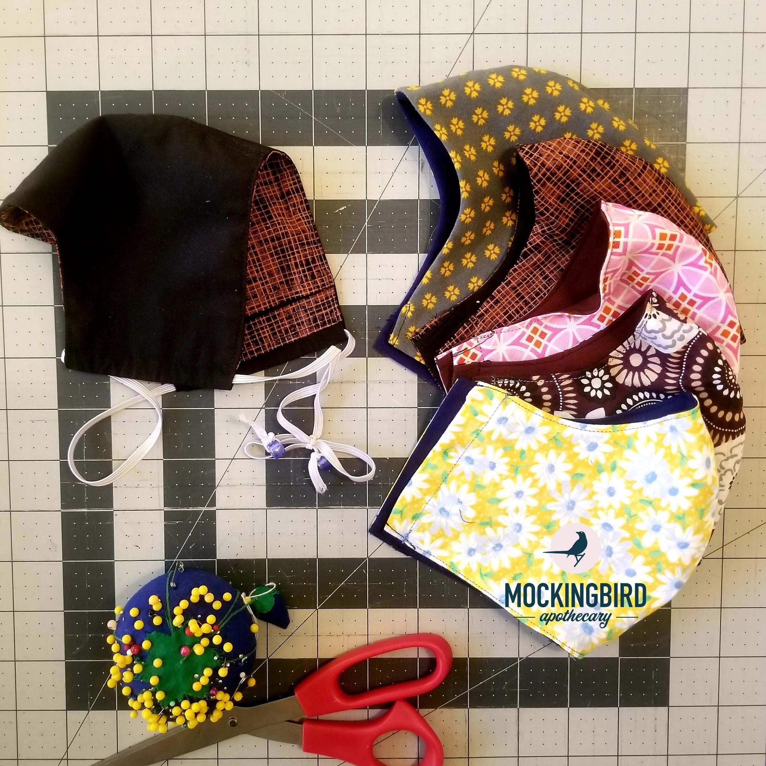 Adjustable Headband Cotton Face Mask | Mockingbird Apothecary – The ...